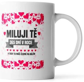 Sablio Hrnek Miluji Tě 365 dní v roce - 200 ml - espresso