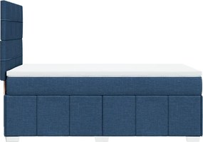 Box spring postel s matrací modrá 90x200 cm textil 3293857
