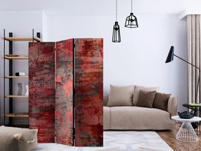 Paraván Red Metal Dekorhome 135x172 cm (3-dílný)