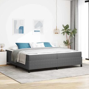 Rám postele s matrací Světle šedá 200 x 200 cm textil 3399140