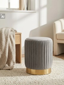 Sinsay - Taburet s dekorativním prošíváním - šedá