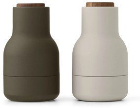 AUDO (MENU) Mlýnky na sůl a pepř Bottle Small, Hunting Green / Beige, Walnut, set 2ks