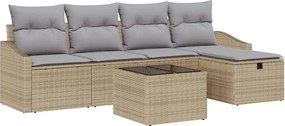 Set pohovek 6 ks Béžová polyratan 3359269