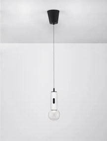 LED stmívatelný bílý moderní lustr Chronos
