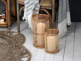 Přírodní dřevěná lucerna Bamboo - Ø16*25cm