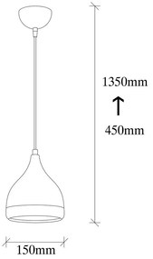 Černé/v měděné barvě závěsné svítidlo ø 14 cm Yildo – Opviq lights