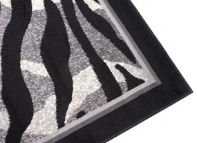 Koberec Běhoun CHEAP 6601C černý krémový Rozměr: 80x500 cm