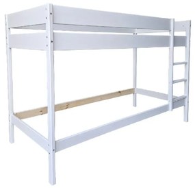 Patrová postel Gino 90x200 cm + rošty ZDARMA - bílá