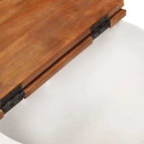 vidaXL Konferenční stolek, masivní recyklované dřevo, , tvar misky [245258] Barva: Černá