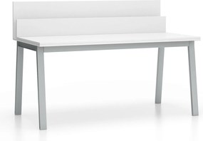 Kancelářský psací stůl SINGLE LAYERS s přepážkami, bílá