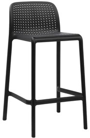 OnaDnes -20% Nardi Antracitově šedá plastová barová židle Lido Mini 65 cm