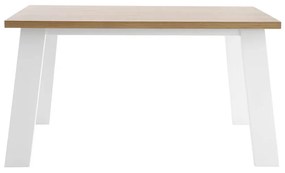 Stůl miona 140 x 90 cm bílo-hnědý MUZZA