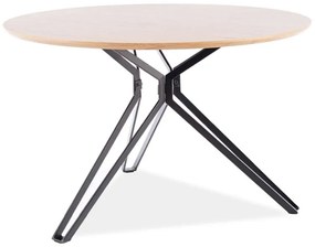 Jídelní stůl Caterina (dub + černá) (pro 4 osoby). 1050056