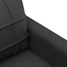 4dílná sedací souprava s poduškami černá textil 3201254