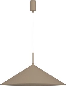 Závěsné svítidlo Capital, 1x tmavě obéžové kovové stínítko, (fi 60cm), be