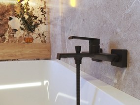 Gamma Axel, nástěnná vanová baterie, černá matná, GMA-BALW-BK