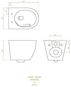 Laveo Laveo, závěsný set pod omítku Akan + závěsná WC mísa Desna s toaletním sedátkem z duroplastu, Vortex splachování, bílá lesklá, LAV-SETDESNABK