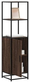 Skříň highboard hnědý dub 35,5x35x139 cm kompozit a kov