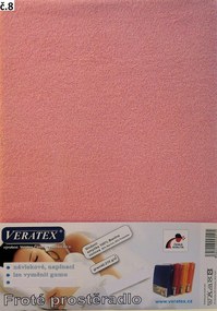 Veratex Froté prostěradlo 140x200/20 cm (č. 8-růžová)  Froté