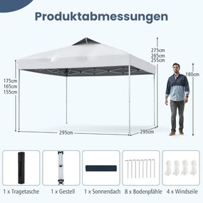 Costway Altán skládací altán voděodolný stabilní UV ochrana 50+