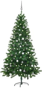 Umělý vánoční stromek s LED a sadou koulí 180 cm zelený,  3077727 HangarStore.cz