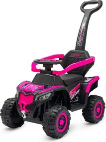 Dětské elektrické odrážedlo Baby Mix Ruggy s vodící tyčí růžové