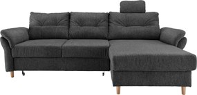 XXXLutz ROHOVÁ SEDAČKA, textil, antracitová Livetastic - Sedací soupravy - 002310012713