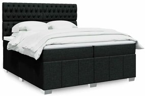 Box spring postel s matrací černá 200x200 cm textil 3294084