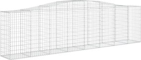 Klenuté gabionové koše 9 ks 400x50x100/120cm pozinkované železo 3145963