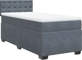 Box spring postel s matrací tmavě šedá Single samet 3288774