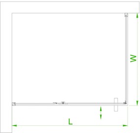 BPS-koupelny Obdélníkový sprchový kout HYD-OK12DS 90x80 černá/transparent - bez vaničky