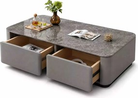 LuxuryForm DESIGN Konferenční stolek ASTON 120 × 60 × 36 cm – šedý s šedou deskou