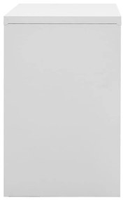 Kancelářská skříň světle šedá 90 x 46 x 72,5 cm ocel - Default Title
