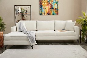 Hanah Home Rohová pohovka BERLIN krémová levá 258 cm 825BLC2803