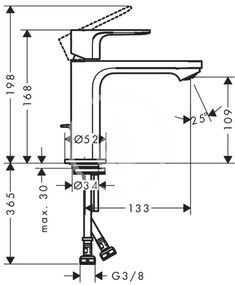 Hansgrohe - Umyvadlová baterie, CoolStart, chrom