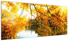 Podzimní krajina - obraz (100x40cm)