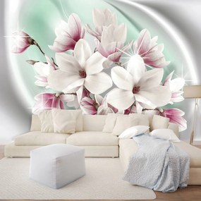 Fototapeta - Bílé a růžové květy (152,5x104 cm)