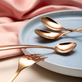 Dárková sada se srdcem 6 ks růžové zlato - Love Cutlery - 116445