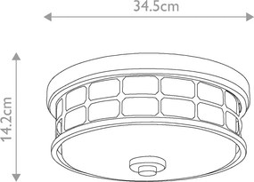 Stropní koupelnové světlo Elstead GUARDIAN 2x E27 IP44 matný nikl