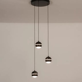 Závěsné designové LED svítidlo nad stůl Bernie Round Nero 3