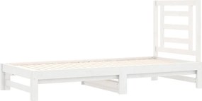 Výsuvná postel bílá 2x (90 x 200) cm masivní borovice 3108603