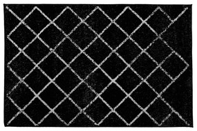 Koberec, černá/vzor, 100x150 cm, MATES TYP 1