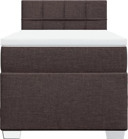 Box spring postel s matrací tmavě hnědá 80x200 cm textil 3285718