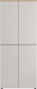 Krémová matná skříň 80x197x40 cm Lissabon – Germania