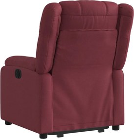 Zvedací polohovací křeslo vínové textil 3205205