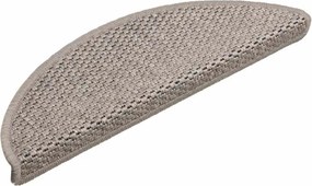 Samolepicí nášlapy na schody sisal 15 ks 56x17x3 cm stříbrné 326859