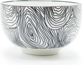 Sada porcelánových misek Bredemeijer Pucheng, 200 ml – černobílý minimalistický set