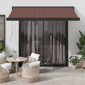 Automatická zatahovací markýza hnědá 350 x 250 cm 3215734