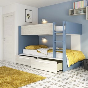 Aldo Patrová postel s prostorem Reversi - smoky blue