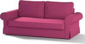 Potah na pohovku IKEA Backabro,  3-místná, rozkládací barva růžová látka pletený vzor